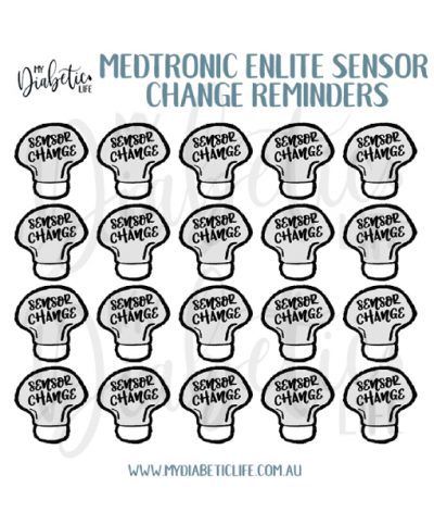 Medtronic Sensor Change Reminder Stickers - oneand2.com.au